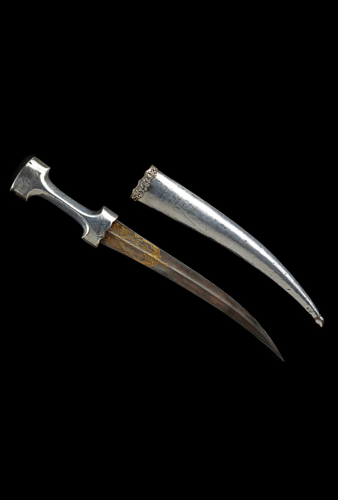 Islamic Art Antique a Ottoman Silver Dagger Sultan MAHMUD II Tughra ...