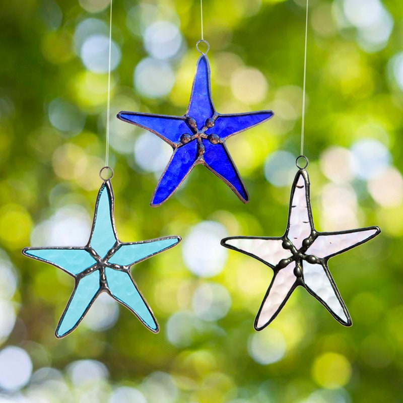 Sea Glass Star Fish Art - Etsy