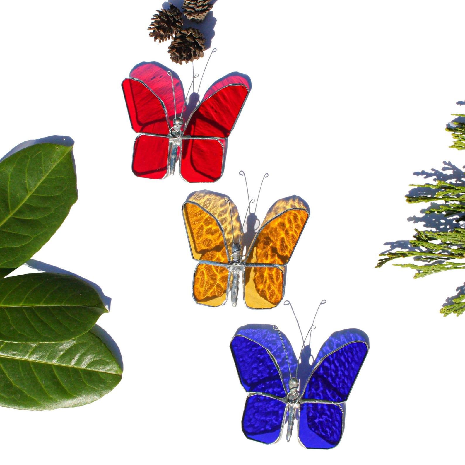 Stained Glass Butterfly Suncatcher Window Decor | Custom Suncatcher for ...