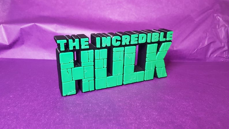 The Incredible Hulk (v2) - 3D Printed Logo, for Desk or Wall Mount. - Etsy