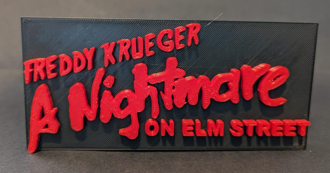A Nightmare on Elm Street - 3D Printed Logo, for Desk or Wall Mount. - Etsy