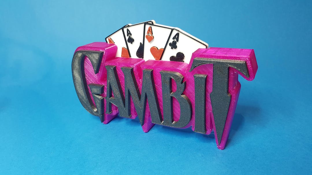 Gambit - 3D Printed Logo, for Desk or Wall Mount. - Etsy