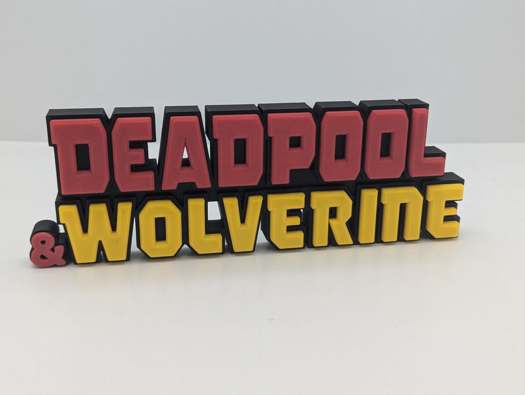 Deadpool & Wolverine - 3D Printed Logo, for Desk or Wall Mount. - Etsy