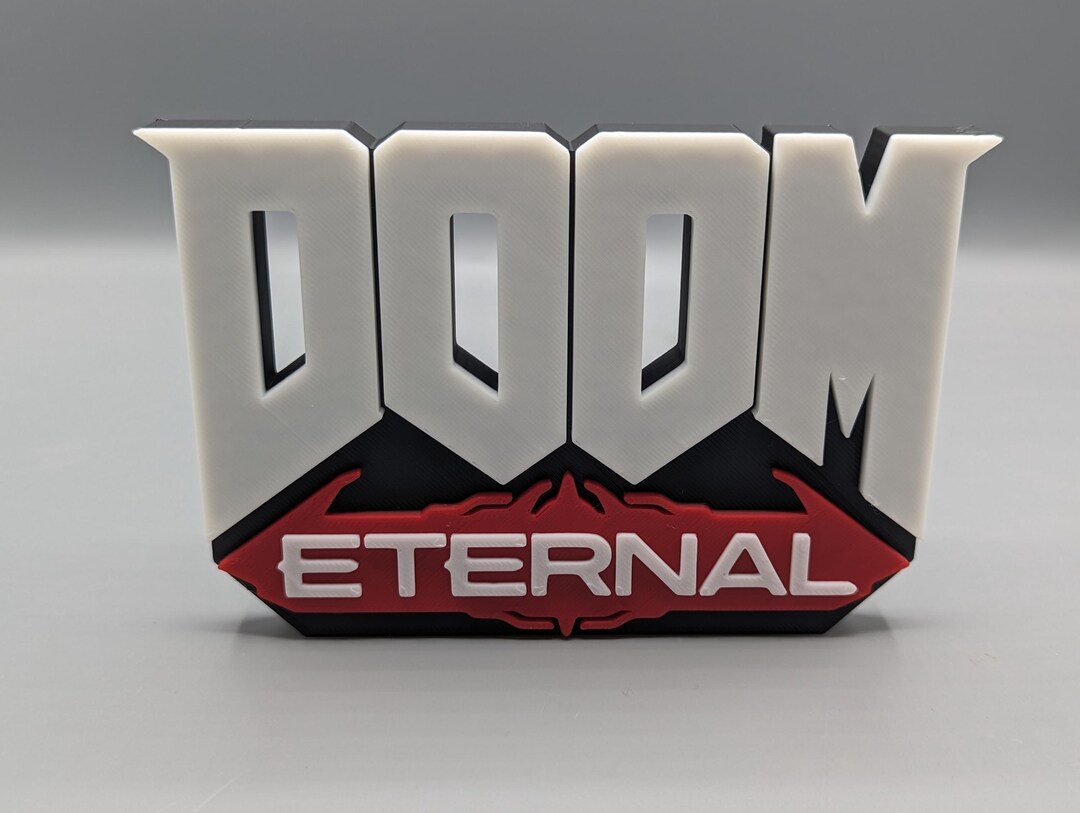 Doom Eternal - 3D Printed Logo, for Desk or Wall Mount. - Etsy