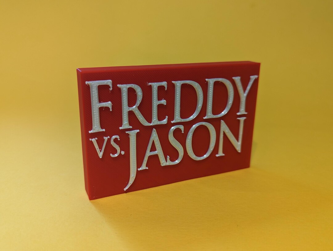 Freddy Vs Jason - 3D Printed Logo, for Desk or Wall Mount. - Etsy