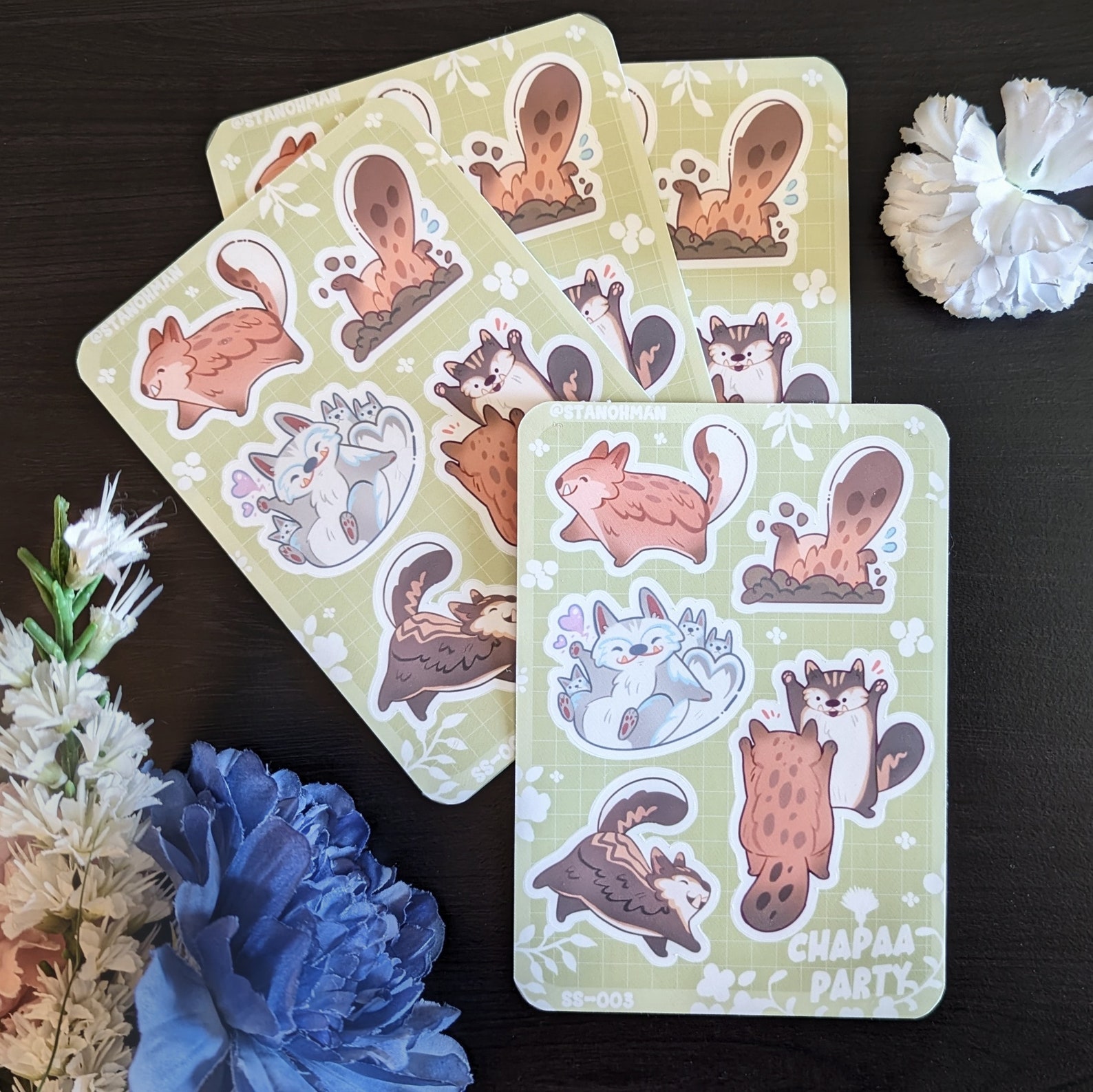 Chapaa Party Sticker Sheet: Palia Inspired Animal Stickers - Etsy