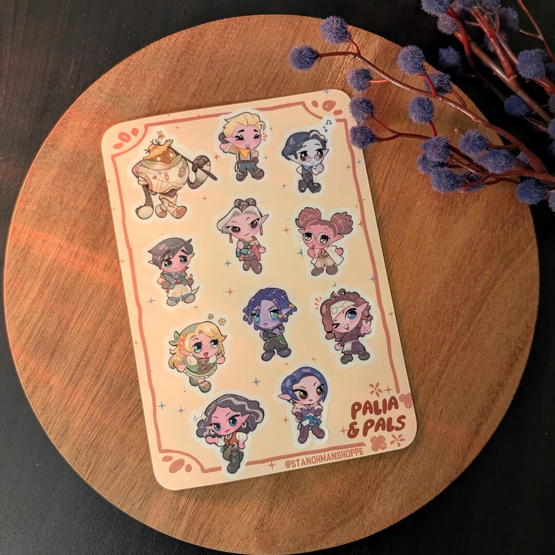Palia Inspired Sticker Sheet: Kilima Pals, Gaming Laptop Stickers - Etsy