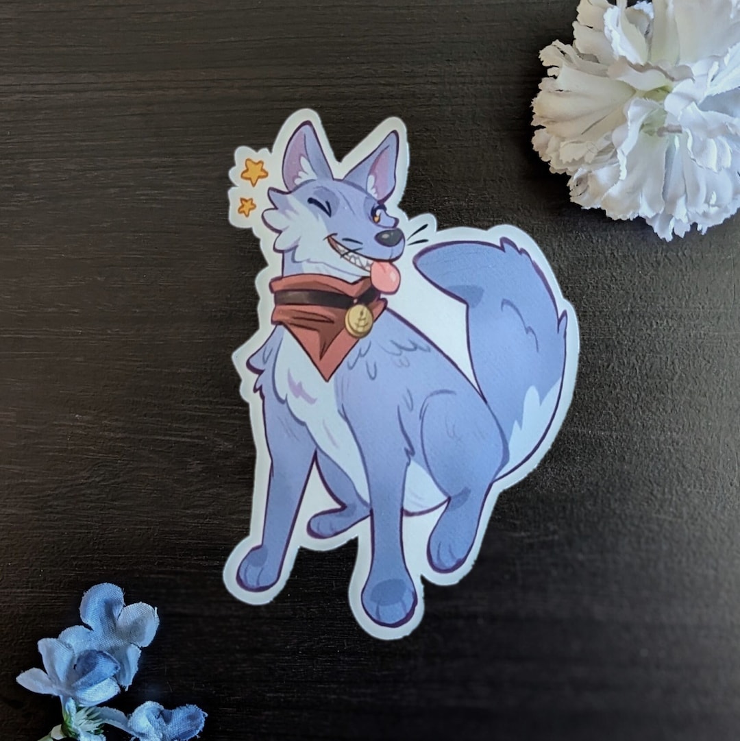 Tau Wink Vinyl Sticker: Palia Inspired Animal Decal - Etsy