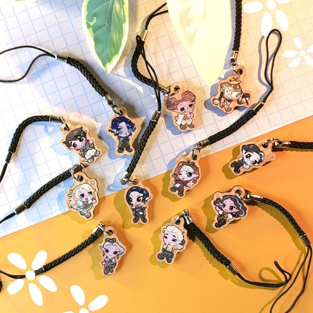 Palia Inspired Wooden Charms: Kilima Pals, Phone Charm - Etsy