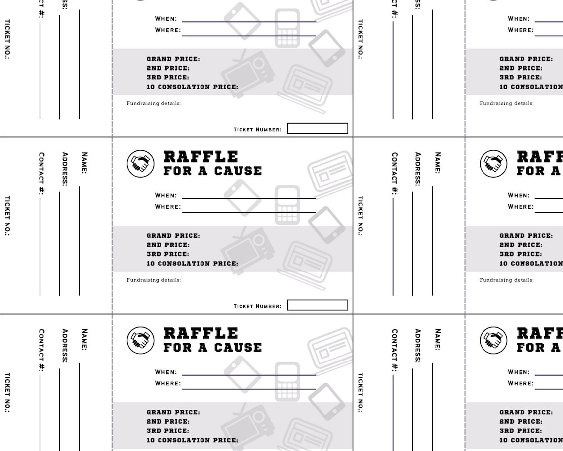 Printable and Editable Raffle Ticket Template - Etsy