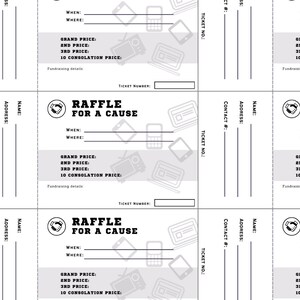 Printable and Editable Raffle Ticket Template - Etsy