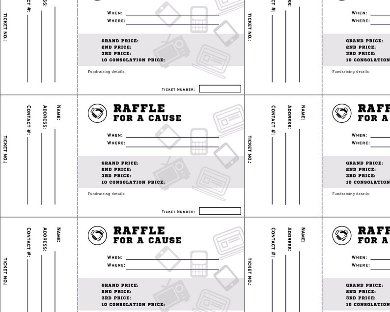 Printable and Editable Raffle Ticket Template - Etsy