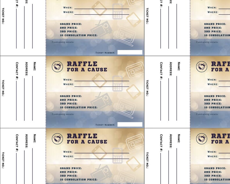 Printable and Editable Raffle Ticket Template - Etsy