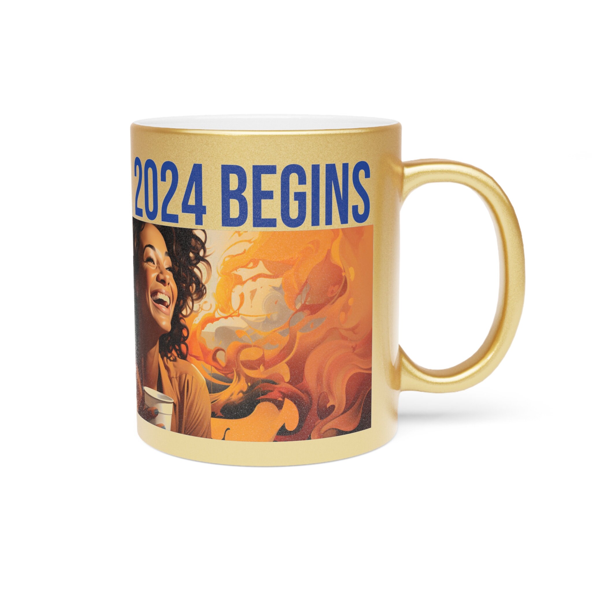 Sip and Grin, 2024 Begins Coffee Mug, 2024 Coffee Mug, Happy New Year's ...