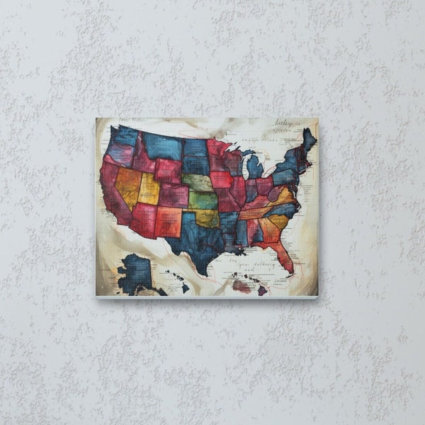 50 States Photo Map - Etsy