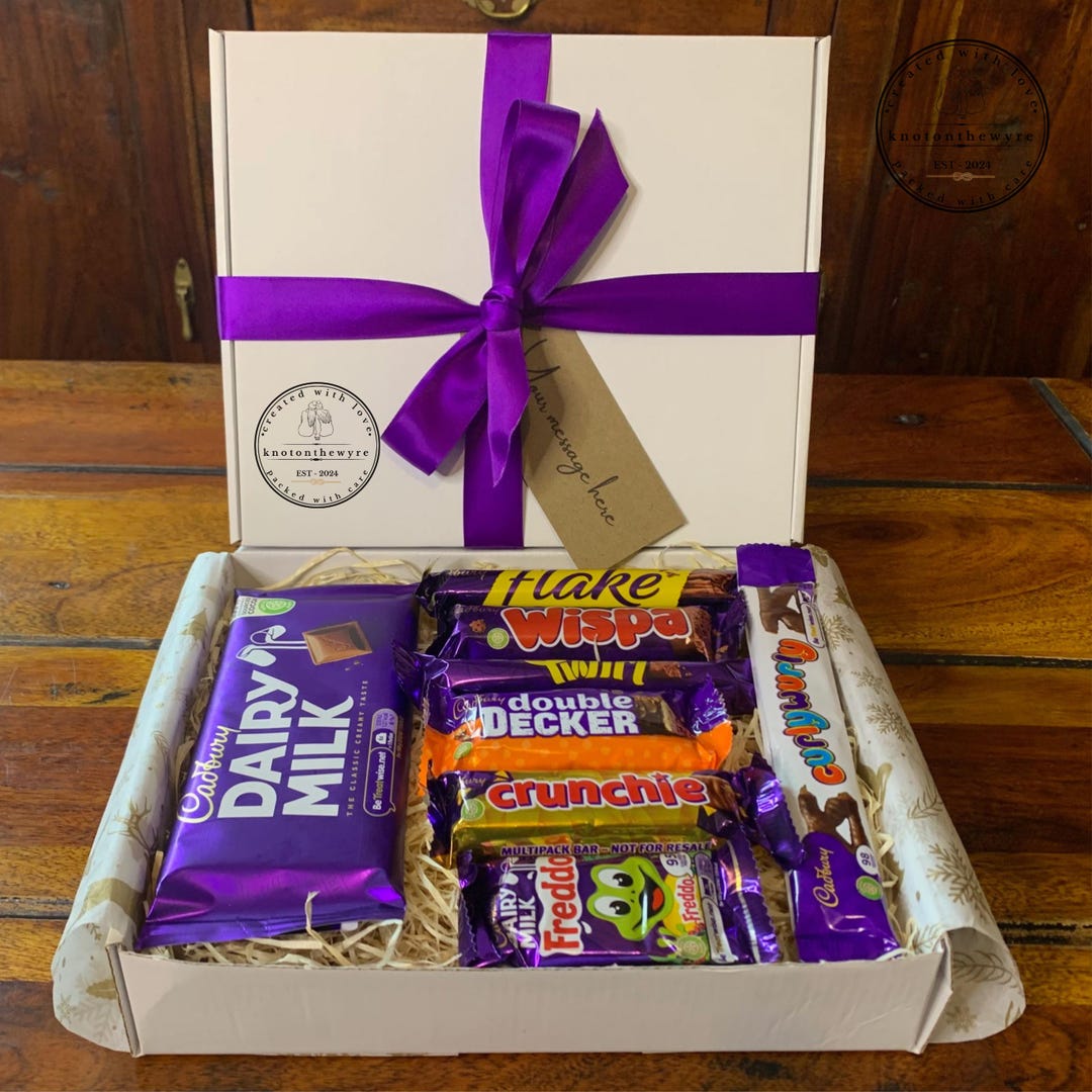 Cadbury Chocolate Hamper – Dairy Milk Gift Box With Satin Ribbon - Etsy