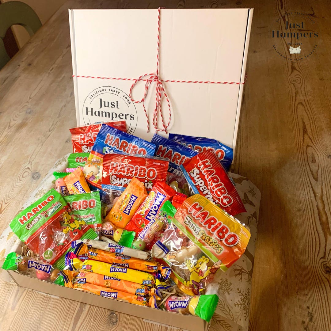 Personalised Haribo & Maoam - Sweet Gift Box Hamper Confectionery ...