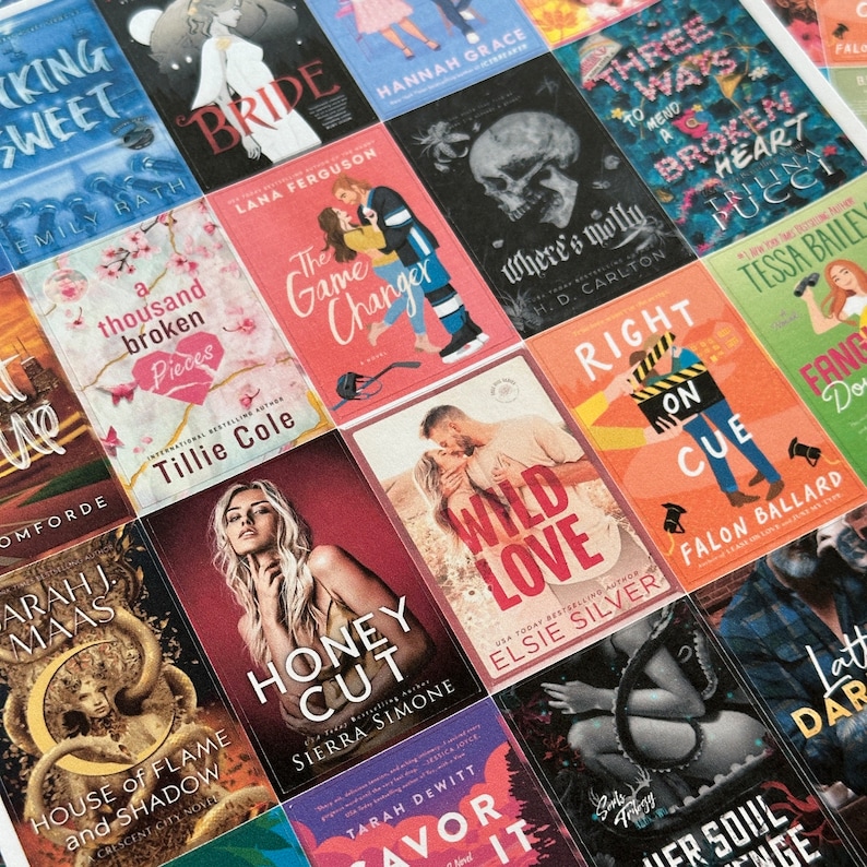 Custom Book Cover Stickers (different Sizes Available) - Etsy