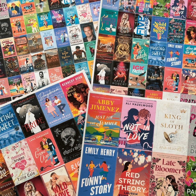 Custom Book Cover Stickers (different Sizes Available) - Etsy