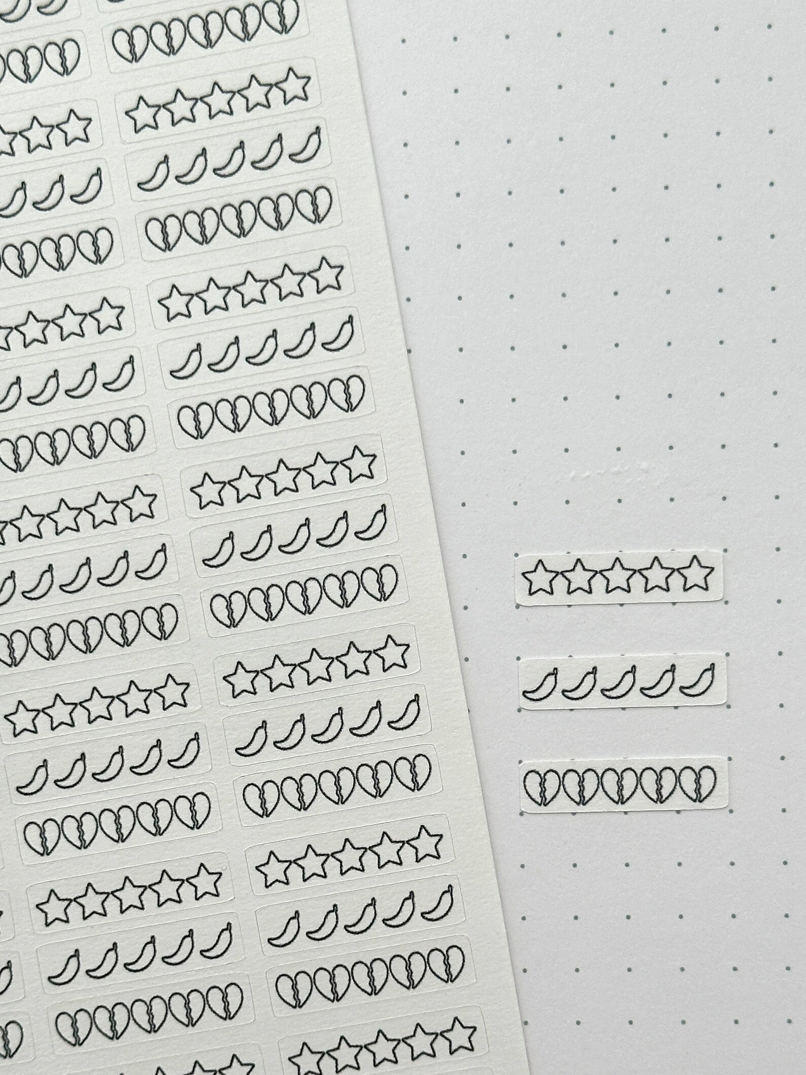 Blank 5-star Rating Stickers - Etsy