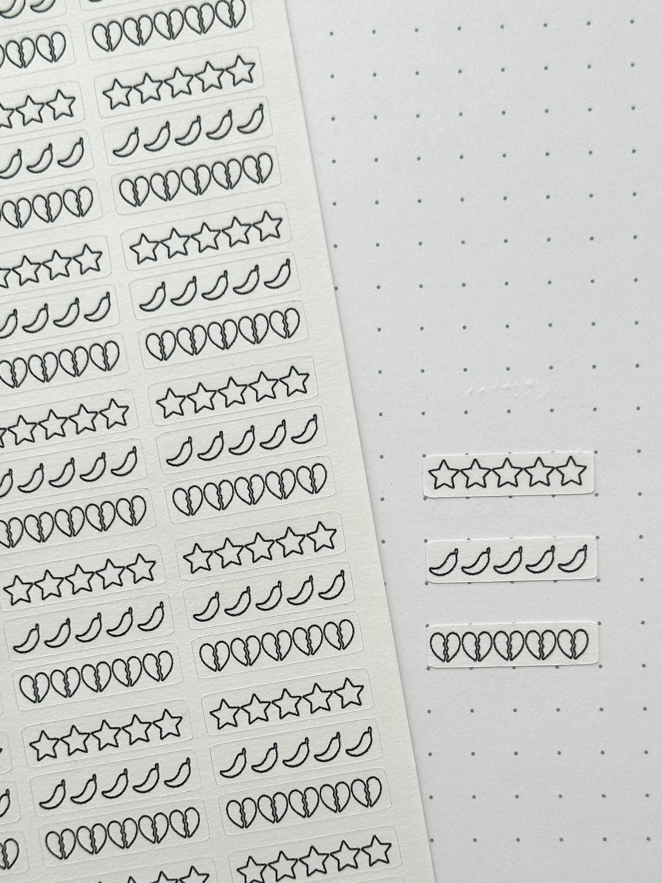 Blank 5-star Rating Stickers - Etsy