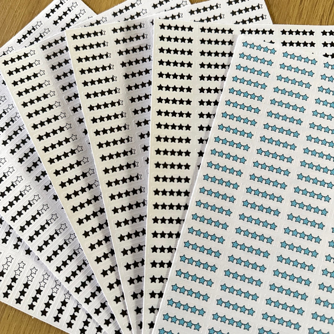 Custom Filled Star Rating Stickers - Etsy