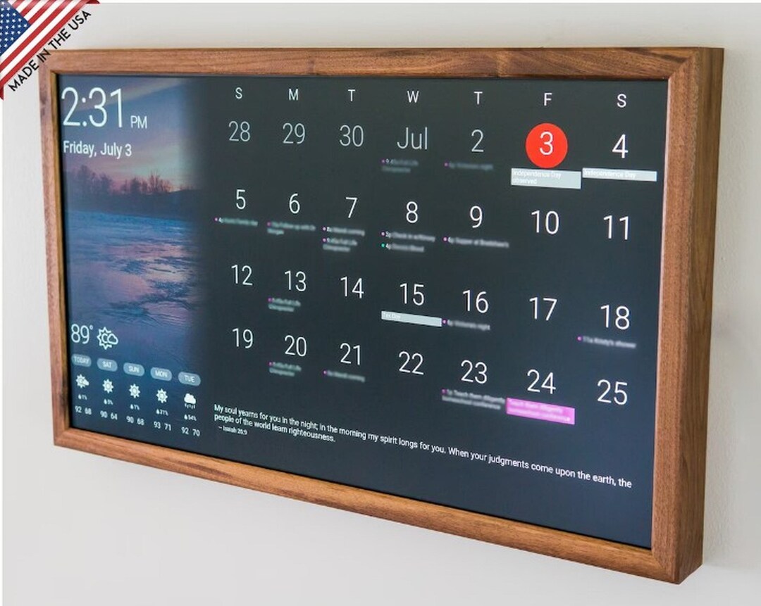 32 Digital Wall Display Smart Hub Smart Home Smart Screen Calendar ...