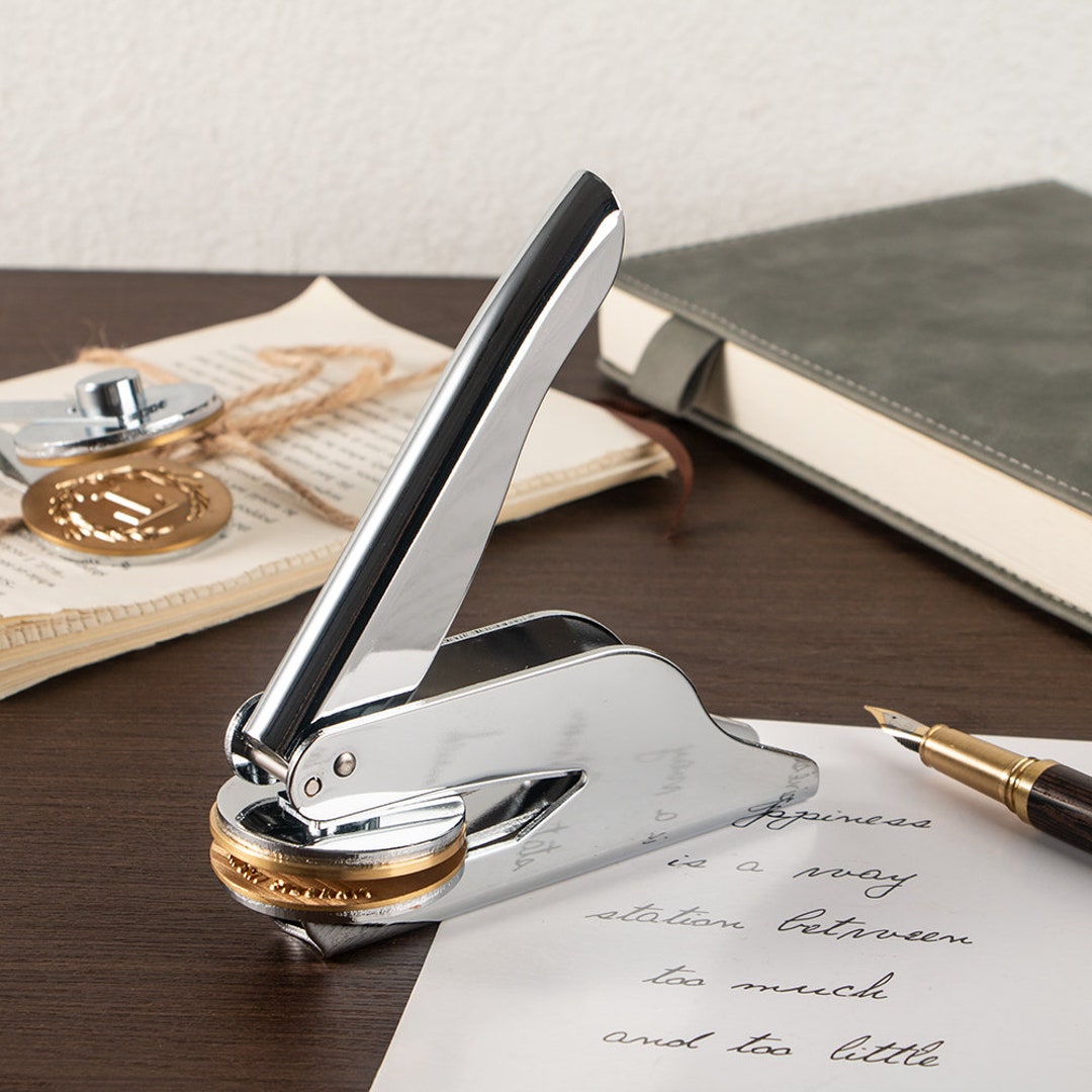 Changeable Embosser,personalized Embosser Stamp,couple Name Embosser,a ...