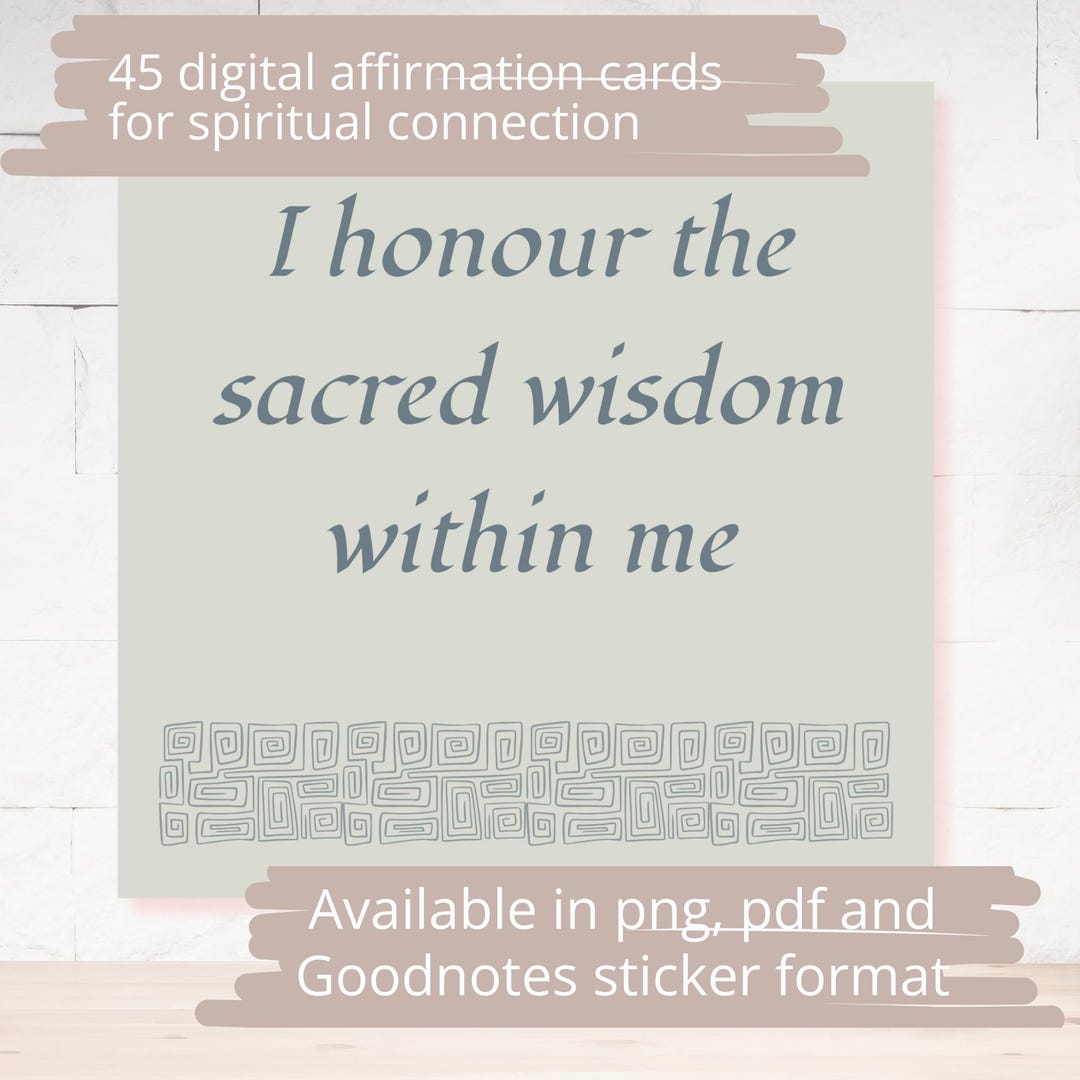 Spiritual Connection Affirmation Cards Instant Download Affirmations ...