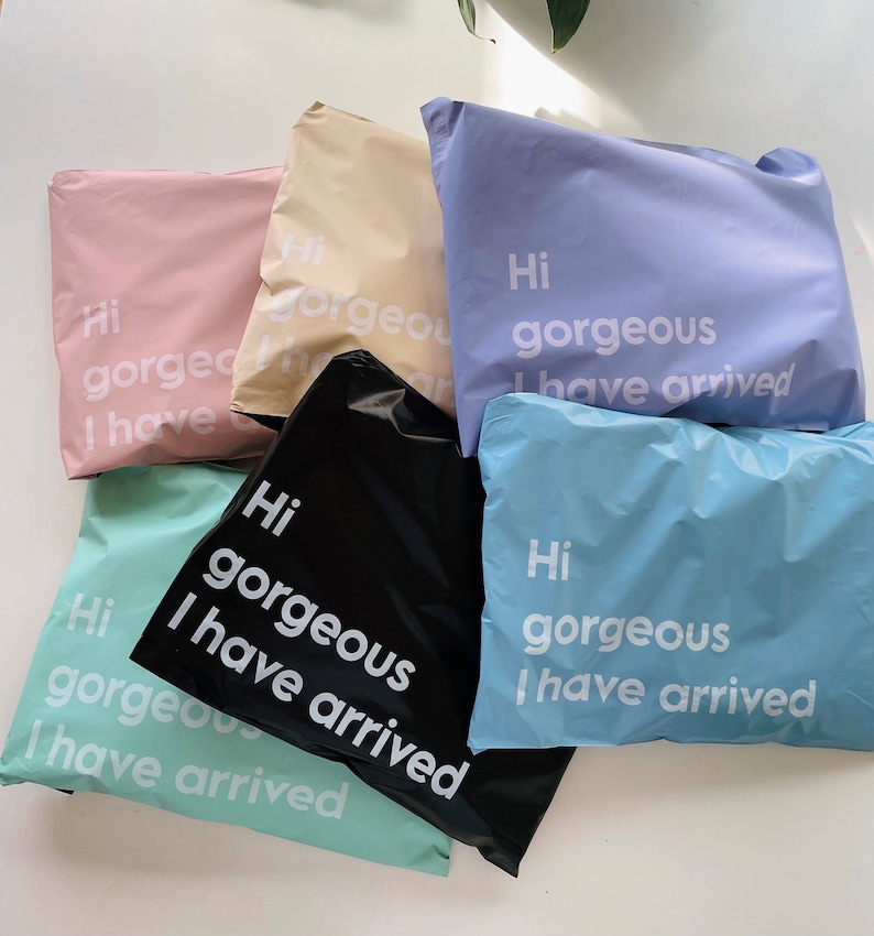 10 X 13 Inch Poly Mailer Bags - Pastel Colours - 25.5 X 33cm or 10 X 13 ...