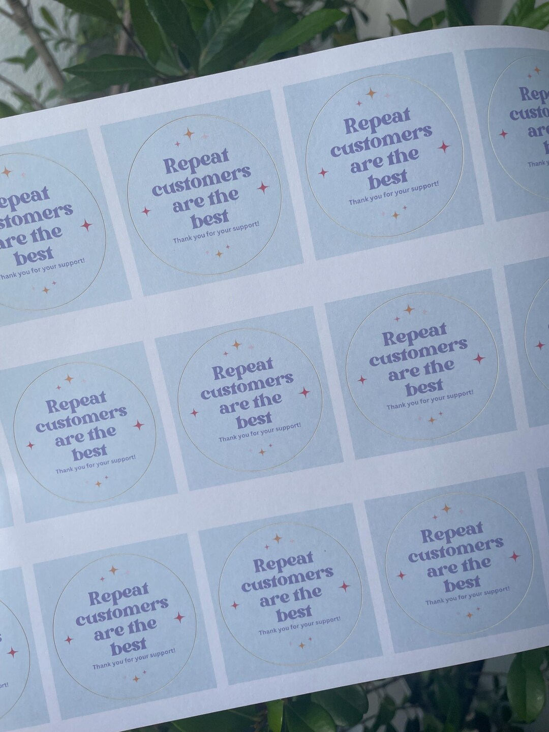 50 Repeat Customers Stickers Blue 5cm Wide - Etsy