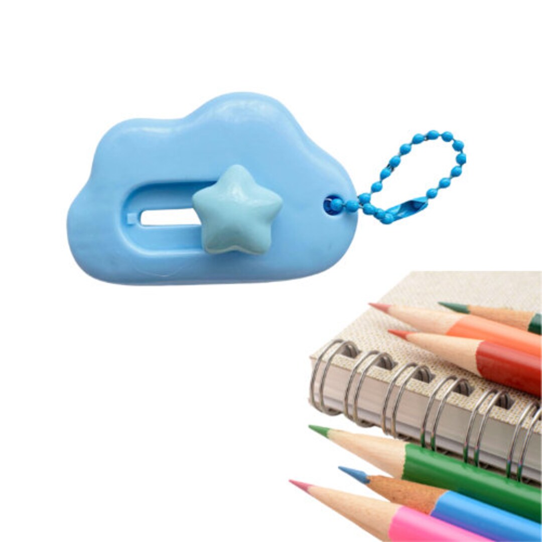 Pastel Blue Box Cutter Cloud Star Design, Ideal for Crafting & Opening ...