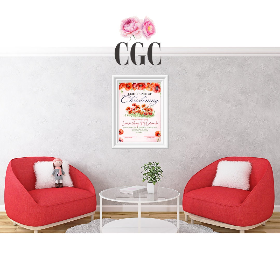 Personalized Child Dedication Certificate, Baby Naming Certificate ...