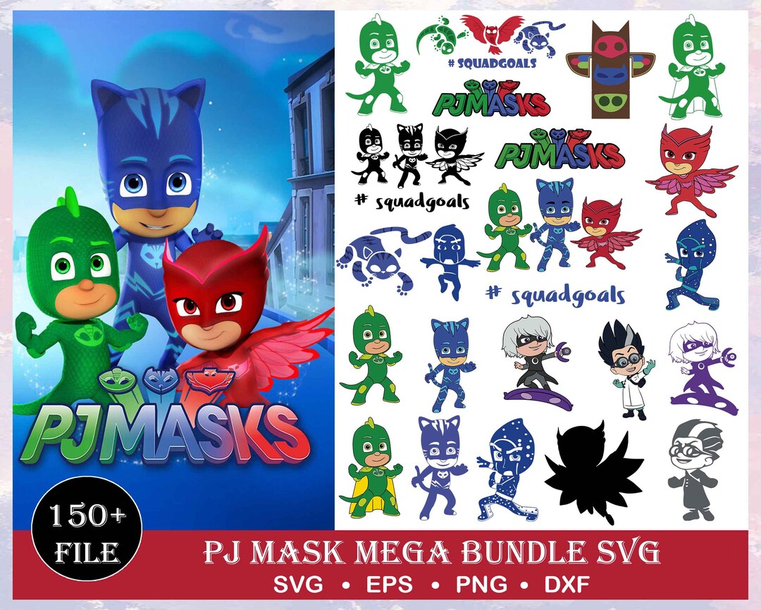 Pj Mask Svg Bundle Layered Item, Pj Masks Clipart, Pjmask Cricut ...