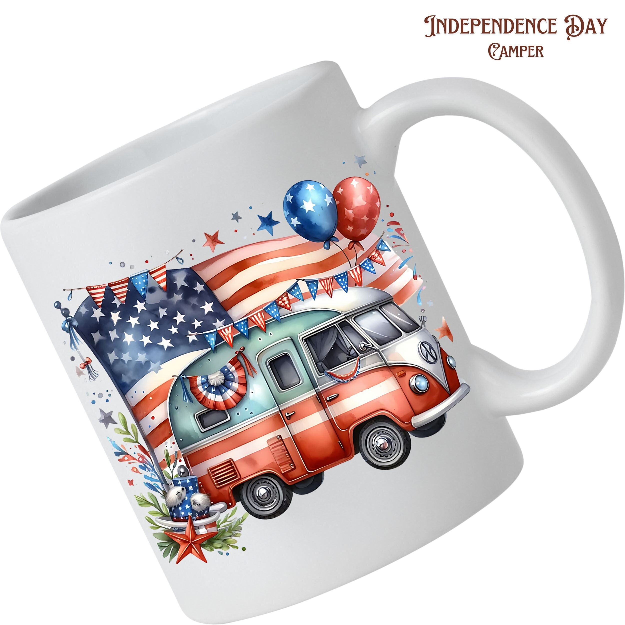 Independence Day Camper Clip Art Set 16 High-resolution Pngs ...
