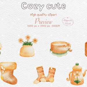 Watercolor Cozy Fall Clipart, Pumpkin Clipart, Neutral Fall, Autumn ...