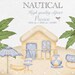 Watercolor Nautical Clipart, Beach Clipart, Travel Clipart, Ocean ...