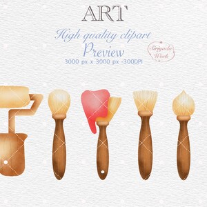 Watercolor Art Clipart, Back to School Clipart, Painting Clipart, Aer ...