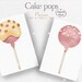 Watercolor Cake Pops Clipart, Chocolate and Vanilla, Dessert Clipart ...