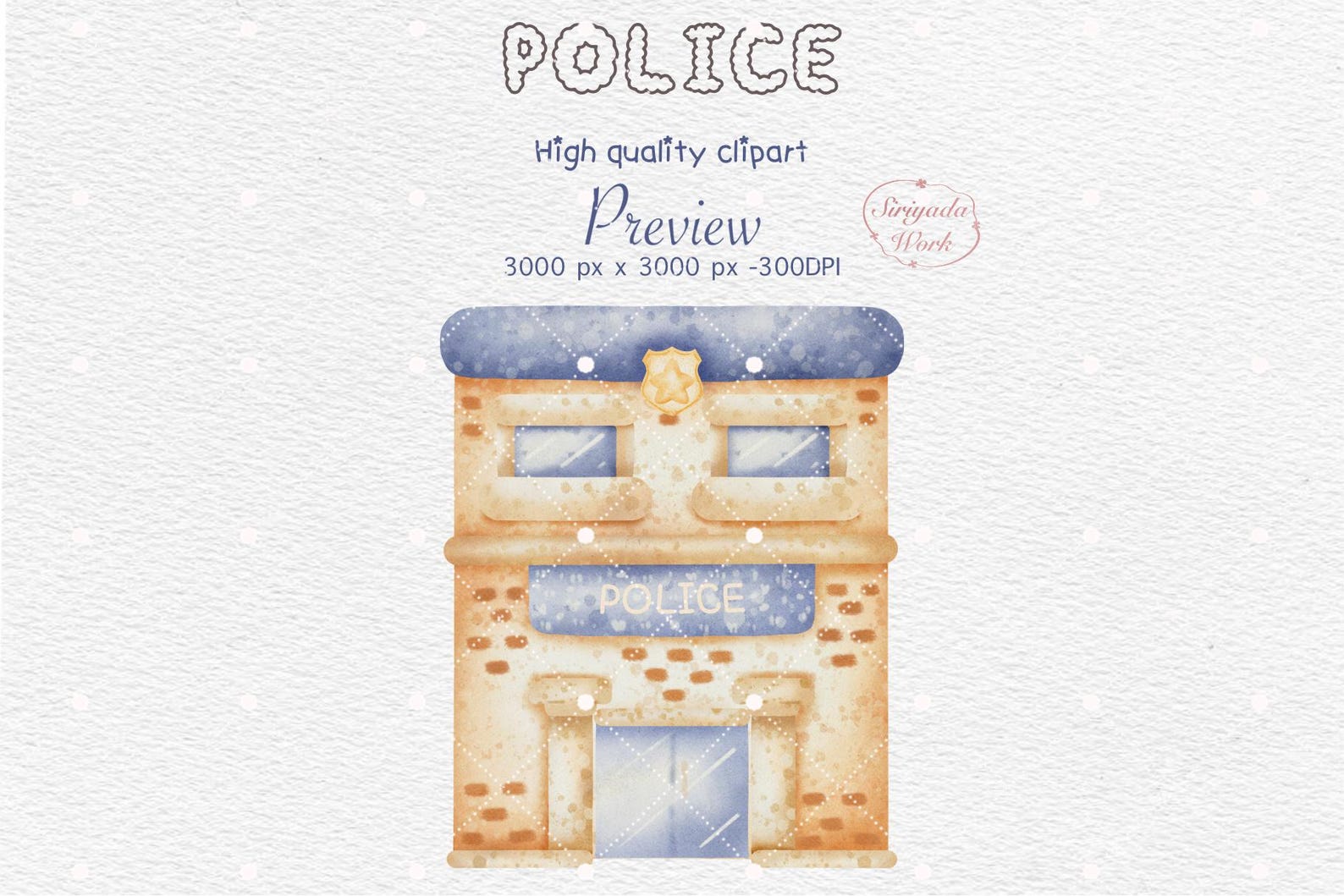 Watercolor Police Clipart, Cops Clipart, Police Vehicles, Police ...