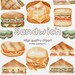 Watercolor Sandwich Clipart, Breakfast PNG, Bakery PNG, Fast Food ...