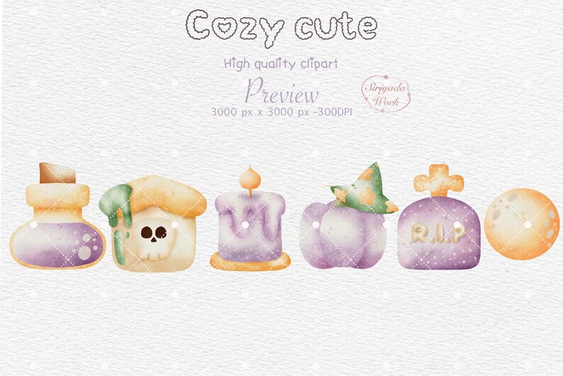 Watercolor Happy Halloween Clipart, Cute Halloween PNG, Ghost Clipart ...