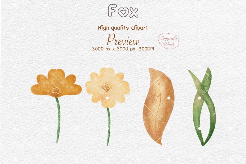 Watercolor Fox Clipart, Animals Clipart, Baby Fox PNG, Woodland Fox Png ...