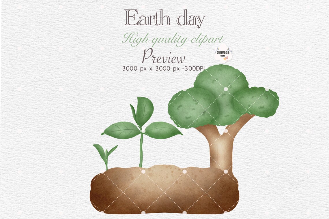 Watercolor Earth Day Clipart, Earth Cliparts, Environment Clipart, Love ...