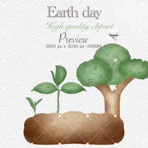 Watercolor Earth Day Clipart, Earth Cliparts, Environment Clipart, Love ...