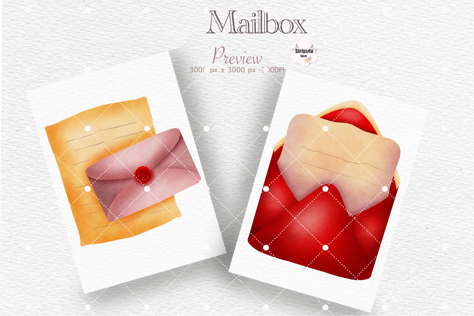 Watercolor Mailbox Clipart, Postoffice Clipart, Air Mail Clipart ...