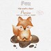 Watercolor Fox Clipart, Animals Clipart, Baby Fox PNG, Woodland Fox Png ...