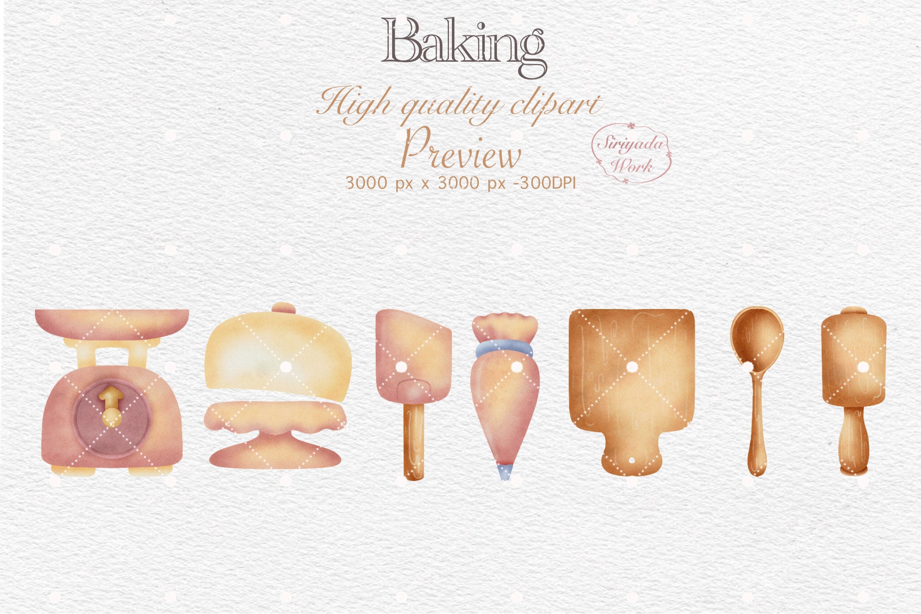 Watercolor Baking Png, Kitchen Clipart, Bakery Clipart, Culinary ...