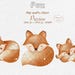Watercolor Fox Clipart, Animals Clipart, Baby Fox PNG, Woodland Fox Png ...
