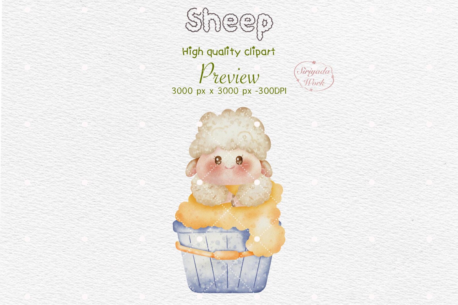 Watercolor Sheep Clipart, Nursery Clipart, Animals Baby Shower, Farm ...